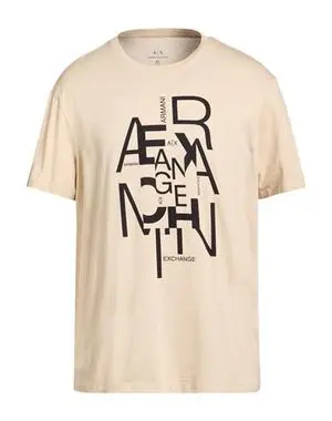 Armani Exchange T-shirt Midnight Size Pima Cotton - Beige