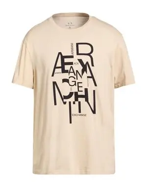 Armani Exchange T-shirt Midnight Size Pima Cotton - Beige