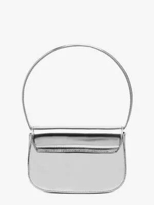 DIESEL® 1dr Mirror Leather Shoulder Bag - Silver