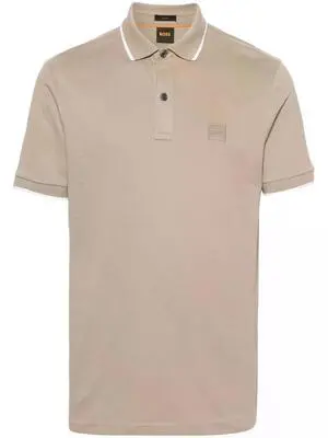 BOSS Logo-patch Piqué Polo Shirt