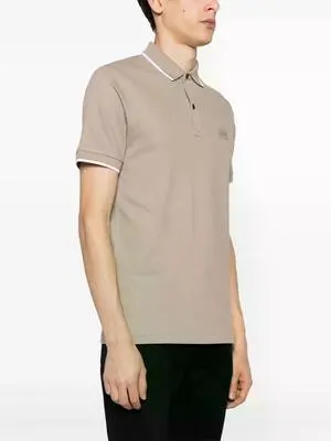 BOSS Logo-patch Piqué Polo Shirt