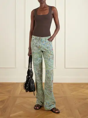 Etro Paisley-print Flared Jeans - Blue