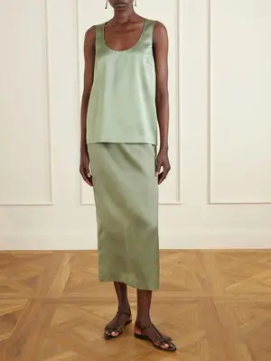 HEIRLOME Irene Silk-organza Maxi Skirt