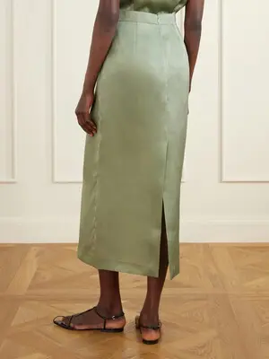 HEIRLOME Irene Silk-organza Maxi Skirt