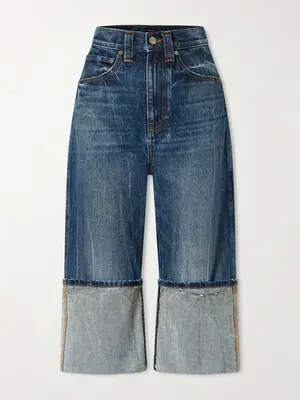 Khaite Boyle Cropped Straight-leg Jeans - Blue