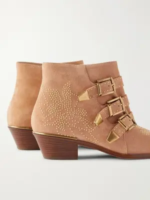 Chloé Susan Embellished Suede Ankle Boots