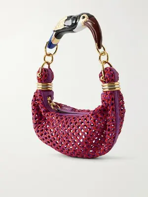 Chloé Toucan Handle Woven Shoulder Bag - Pink