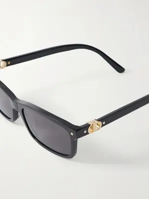 Dior Petit Cd S1i Rectangular Sunglasses - Black