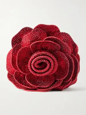 Judith Leiber Soft Rose Crystal Clutch