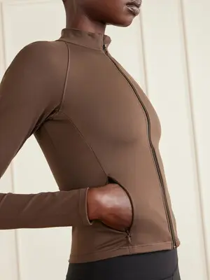 SKIMS Nike X Tech-jersey Jacket - Brown