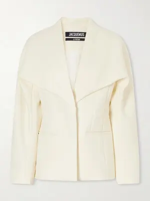 Jacquemus Gabardine Virgin Wool-blend Blazer - Neutrals