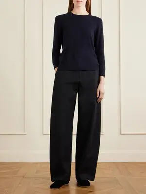 THE ROW Ponti Velvet Slippers - Black