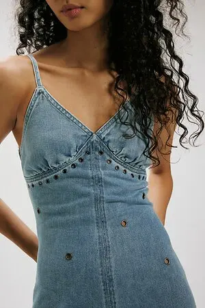 ONETEASPOON Brigitte Wide Leg Denim Jumpsuit