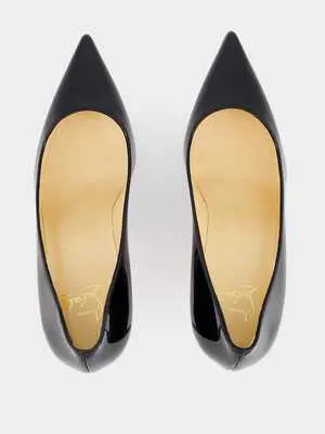 CHRISTIAN LOUBOUTIN Kate 85mm Patent Leather Pumps - Black