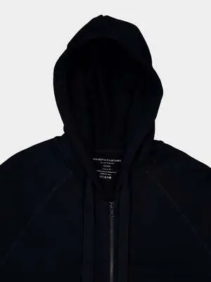 Majestic Filatures Marine Organic Cotton Zipped Hooded Sweatshirt
