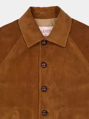 Valentino Garavani Suede Button-up Jacket