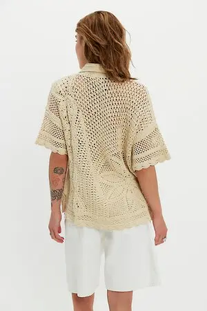 Free People We The Free Dahlia Crochet Polo