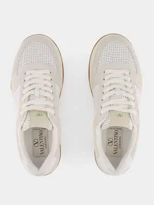 Valentino Garavani Sparry Leather Sneakers - White