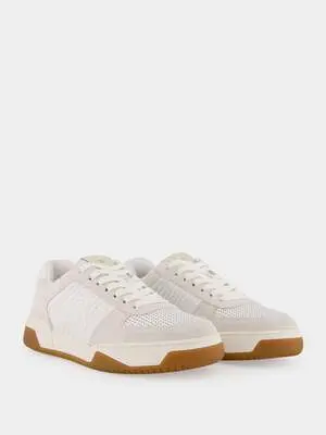 Valentino Garavani Sparry Split Leather And Nappa Sneakers