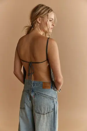 Free People Embellished Open-back Top