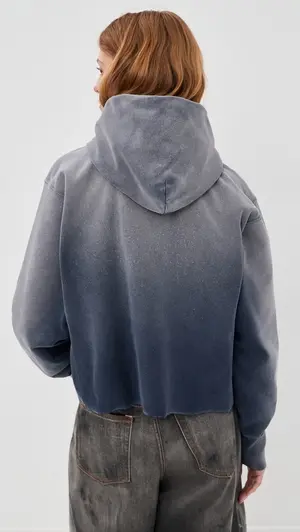MAISON MARGIELA Embroidered Logo Hoodie - Cobalt