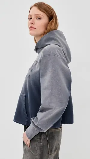 MAISON MARGIELA Embroidered Logo Hoodie - Cobalt