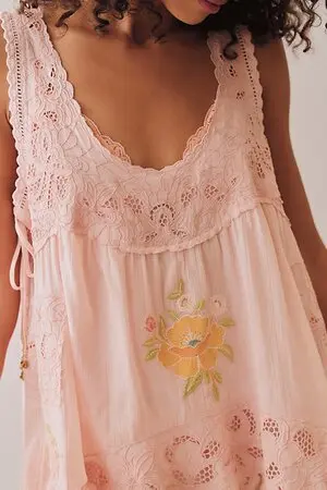 Free People Eye Catcher Bloomsie Romper - Spring Blush