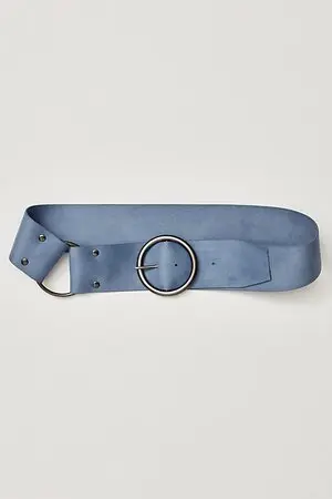 Anna Sui Suede Ring Belt - Denim