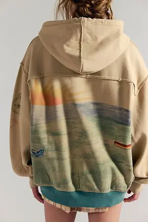 Free People We The Free Into The Wild Oversized Zip-up Hoodie