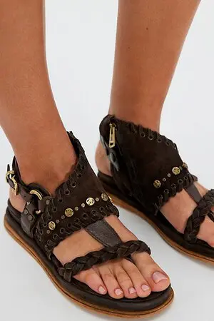A.S.98 Sullivan Boot Sandals - Ebano