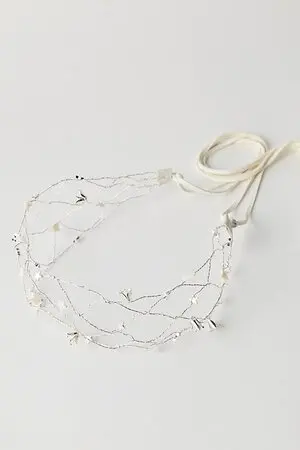 CURRIED MYRRH Lyrielle Wire Net Headband - Silver