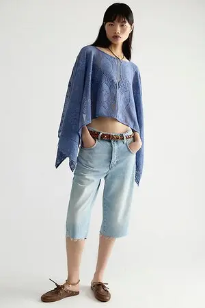 Free People Elsa Poncho - Slate