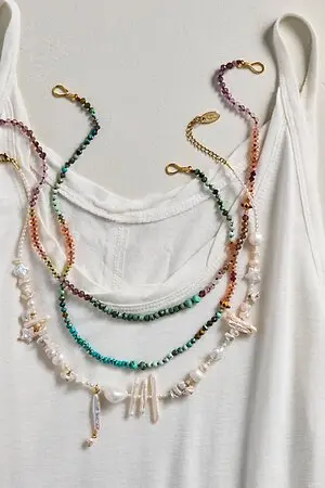 MEREDITH WATERSTRAAT Stone Beaded Necklace - Rainbow