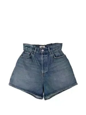 AGOLDE Lyonne High-waisted Denim Shorts - Blue