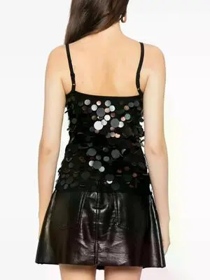 Cynthia Rowley Paola Embellished Square Neck Sleeveless Top