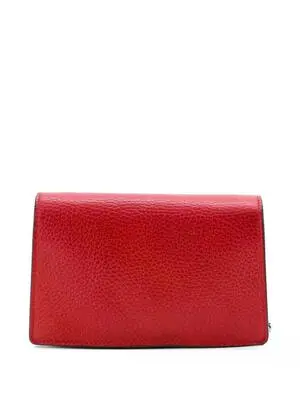 Gucci Dionysus Leather Super Mini Clutch Bag - Red