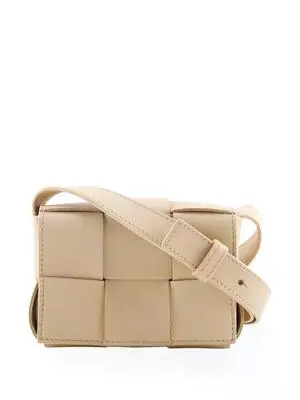Bottega Veneta 2012-2025 Nappa Intrecciato Cassette Crossbody Bag - Brown
