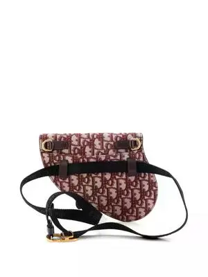 Dior Saddle Oblique Canvas Belt Bag - Red