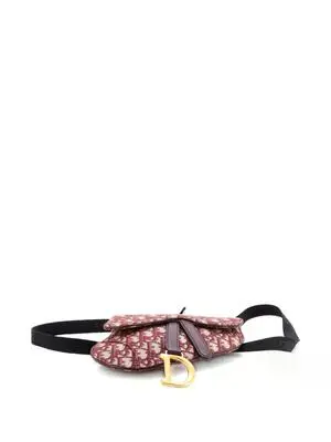 Dior Saddle Oblique Canvas Belt Bag - Red