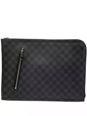 LOUIS VUITTON 2012 Damier Graphite Canvas Poche Documents Clutch