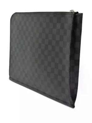 LOUIS VUITTON 2012 Damier Graphite Canvas Poche Documents Clutch