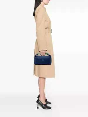 Hermès Large Toile Bride A Brac Case Vanity Bag - Blue