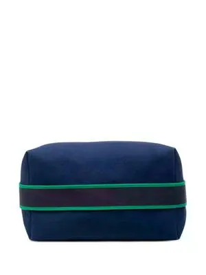 Hermès Large Toile Bride A Brac Case Vanity Bag - Blue