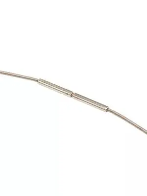 Hermès Palladium Plated Enamel Dh Cube Necklace - Silver