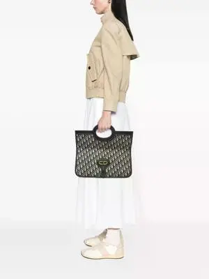 Dior 2020 Oblique Canvas Fold Over Clutch - Blue
