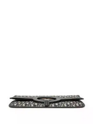 Dior 2020 Oblique Canvas Fold Over Clutch - Blue