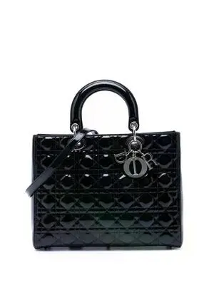 Dior 2010 Large Cannage Lady Satchel - Black