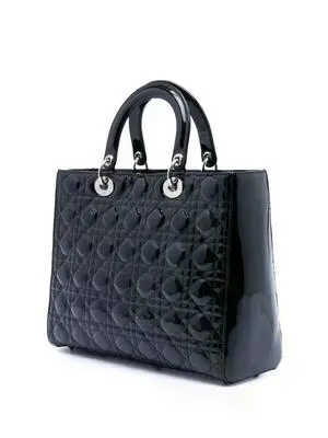Dior 2010 Large Cannage Lady Satchel - Black
