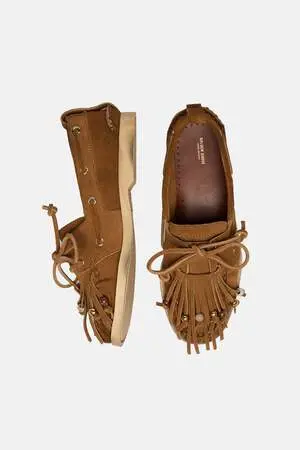 GOLDEN GOOSE Boat Shoes With Tassels - Brown