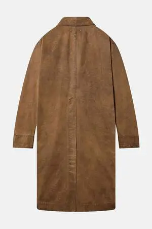 GOLDEN GOOSE Giacca Trench In Twill Cerato - Marrone